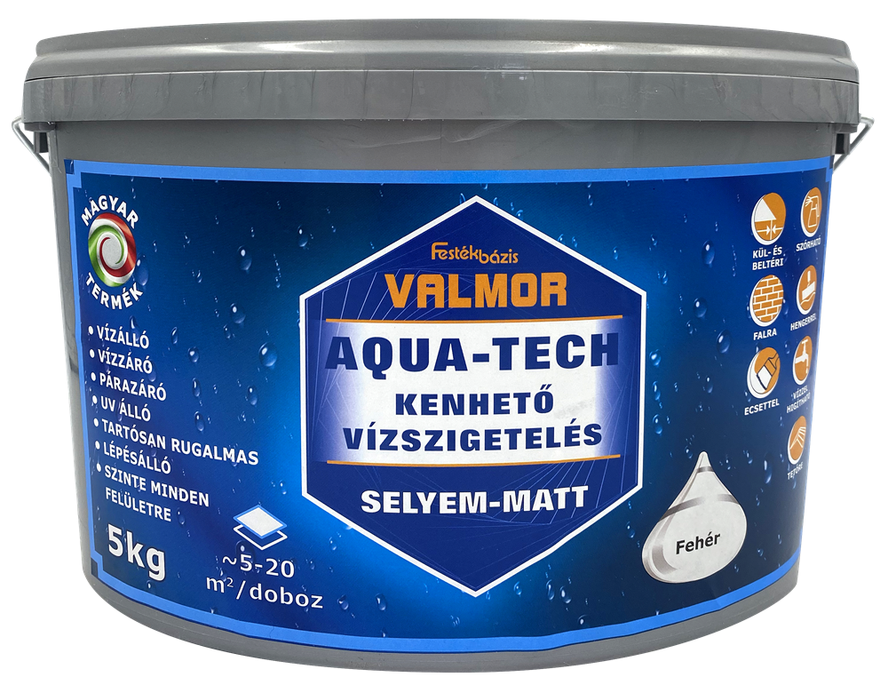 VALMOR Aqua-tech kenhető vízszigetelés fehér 5 kg - Anda Festékáruház ...